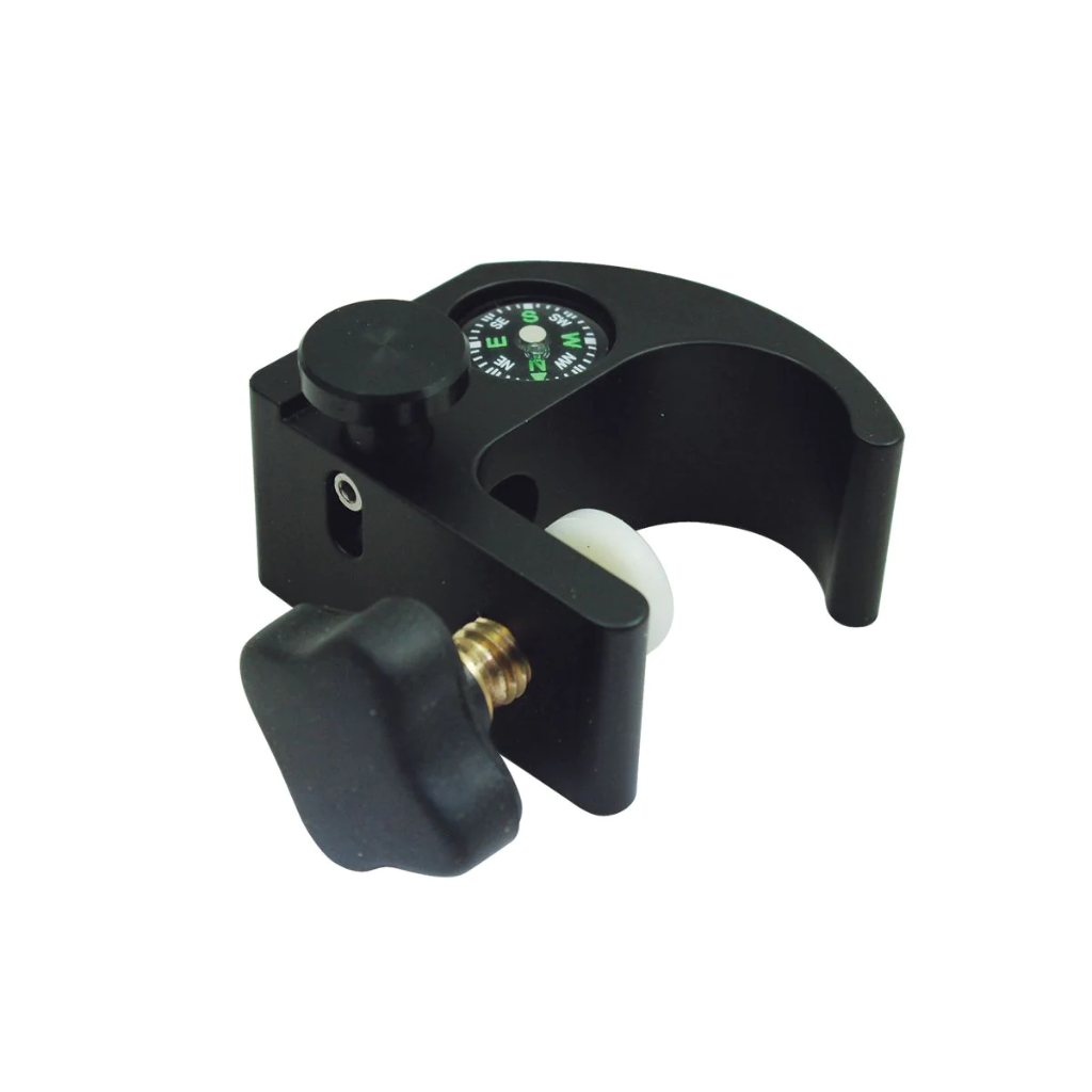 Sitepro Open Clamp Pole Bracket w/ Compass | Transit and Level Clinic
