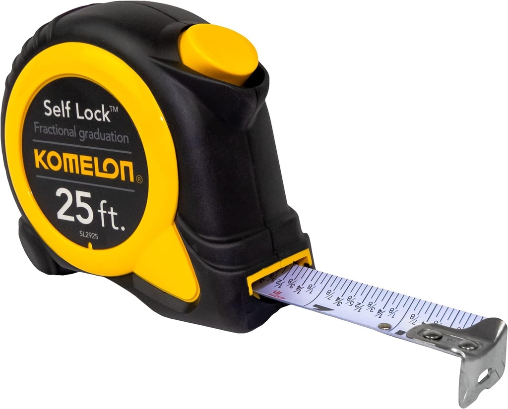 Komelon 25' Self-Locking, Inches | Transit and Level Clinic
